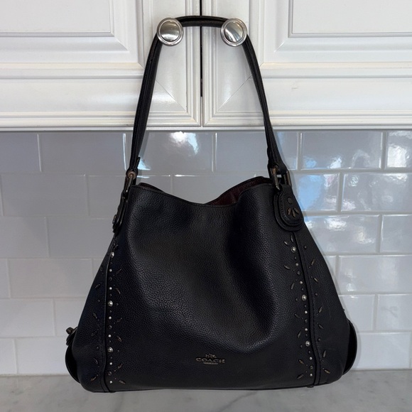 Coach | Bags | Coach Edie Pebbled Leather With Prairie Rivets Hobo ...